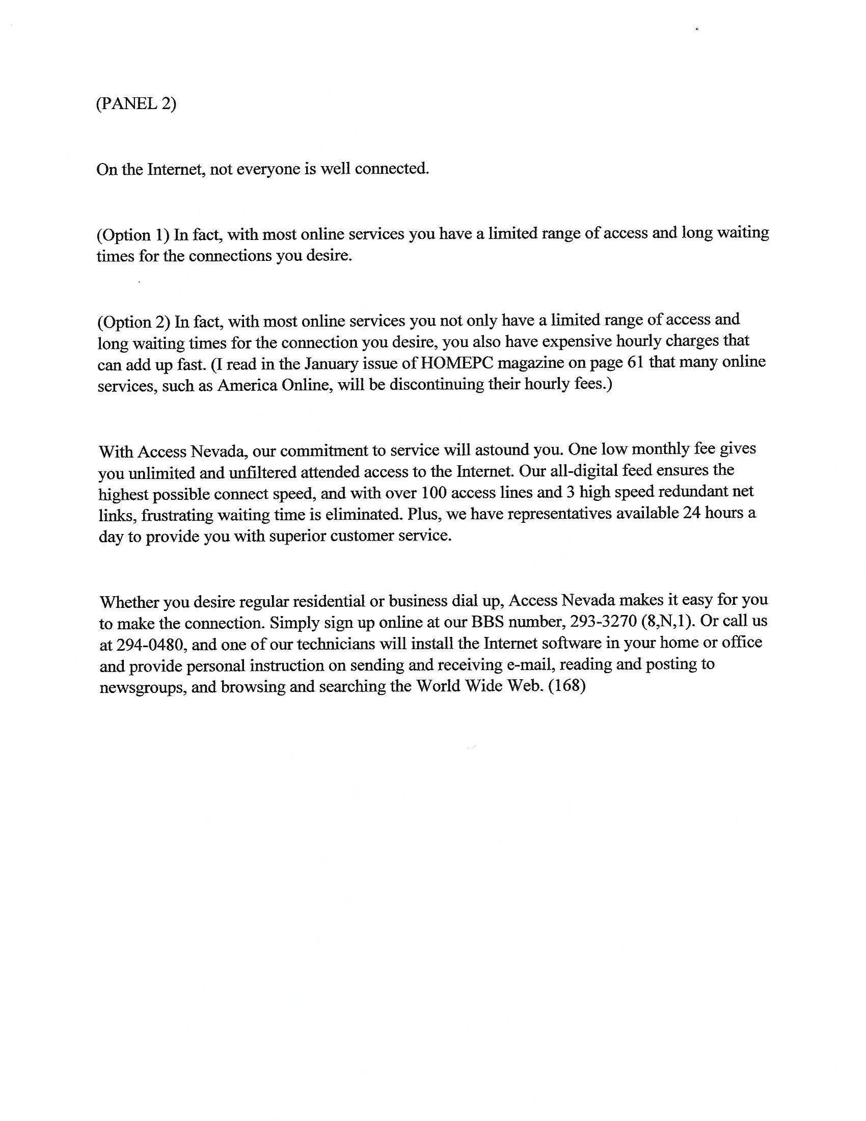 Access Nevada: Brochure – Joyce O’Day