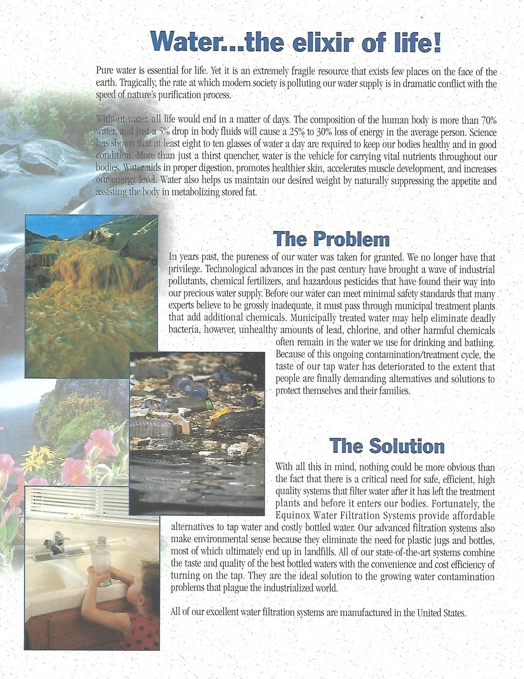 A New Generation of Water Filtration Systems: Equinox Brochure – Joyce ...