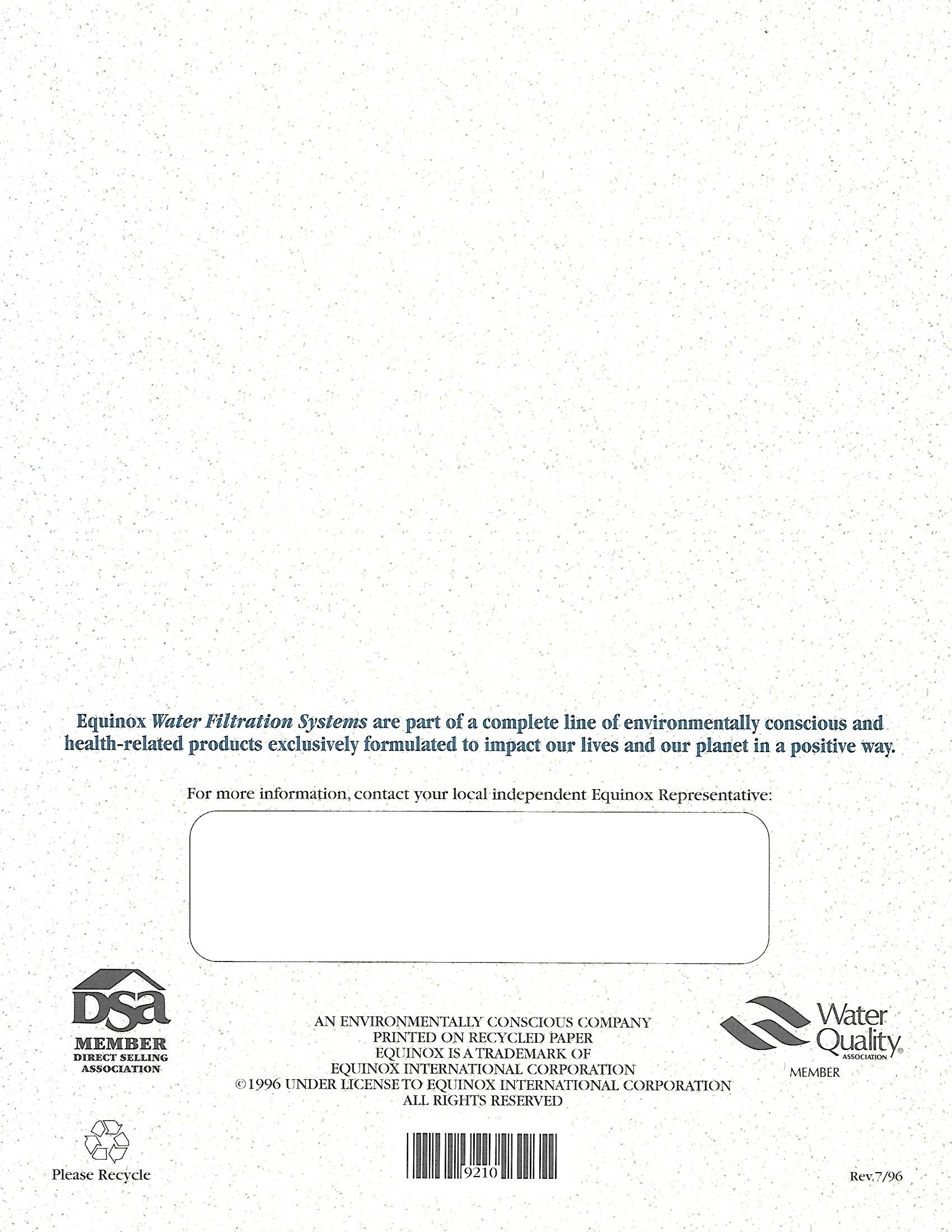 A New Generation of Water Filtration Systems: Equinox Brochure – Joyce ...